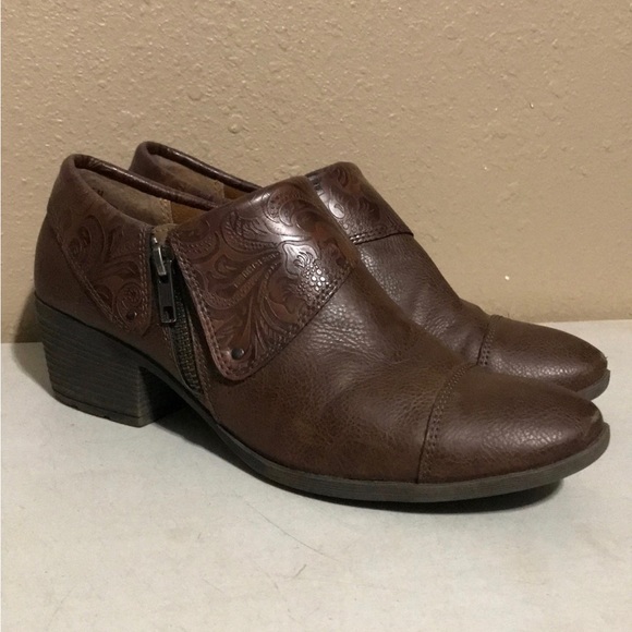 b.o.c. | Shoes | Boc Born Concept Brown Leather Shoes Ankle Boots Heel ...